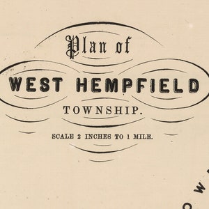 1864 Map of West Hempfield Township Lancaster County Pennsylvania - Etsy