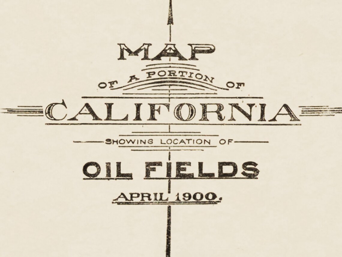 1900 Map of California Oil Fields - Etsy