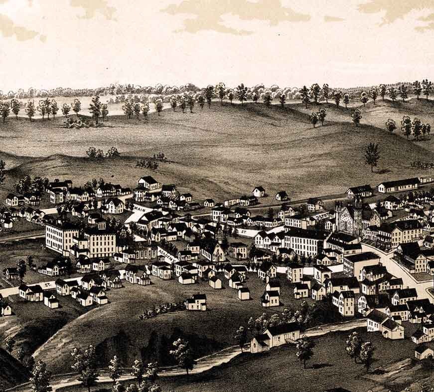 1888 Panoramic Map of Antwerp New York - Etsy