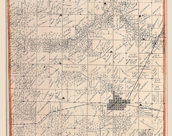 County Maps of Illinois - Etsy