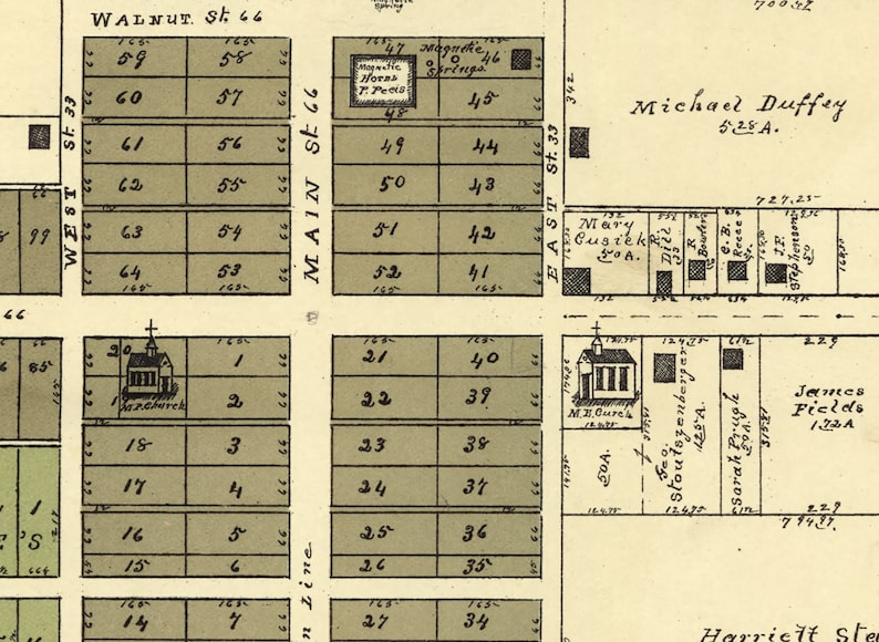 1896 Town Map of Bellbrook Greene County Ohio - Etsy