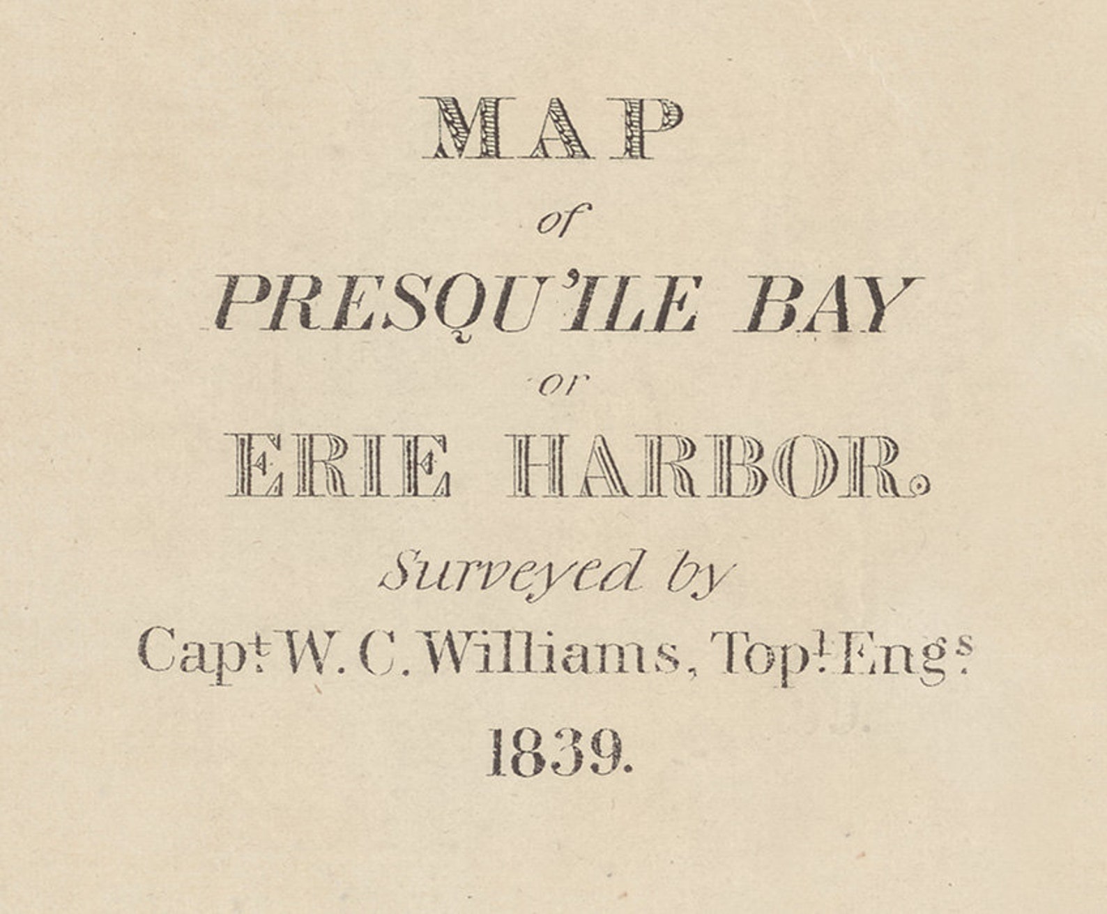 1841 Map of Presque Isle Bay Lake Erie Pennsylvania | Etsy