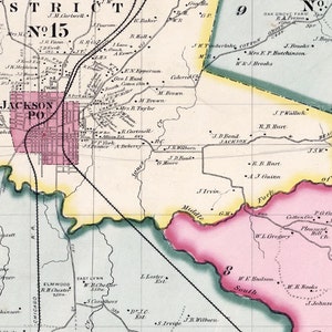 1877 Map of Madison County Tennessee Jackson - Etsy