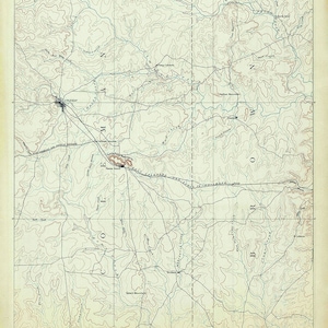 1889 Topo Map of Coleman Texas Lake Brownwood - Etsy