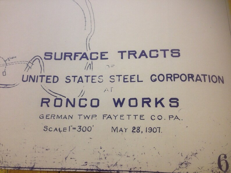 1907 Ronco Pa Town and Mine Map Fayette County Masontown - Etsy