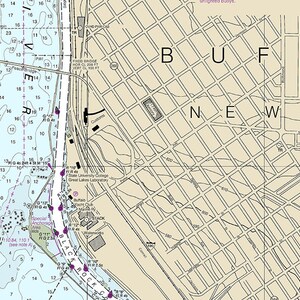 2012 Nautical Map of Buffalo Harbor New York - Etsy