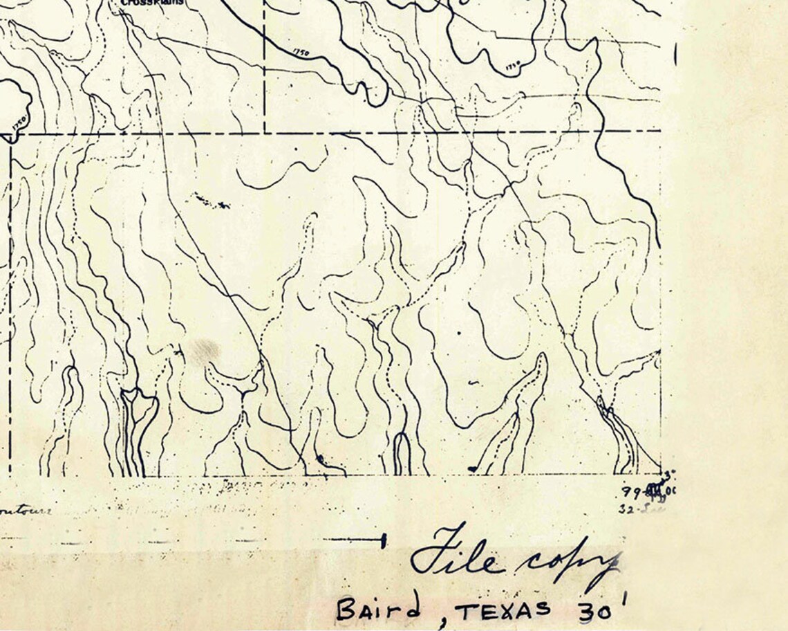 1931 Topo Map of Baird Texas Callahan County - Etsy