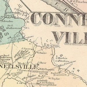 1872 Map of Connellsville Township Fayette County PA - Etsy