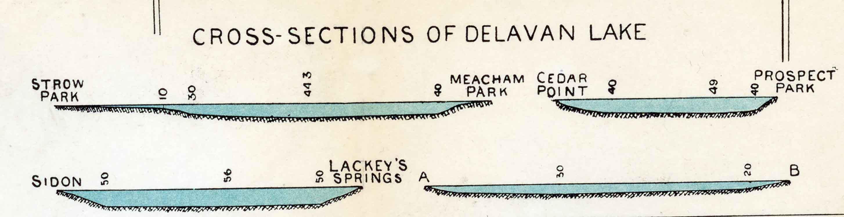 1898 Map of Delavan and Lauderdale Lakes Walworth County Wisconsin - Etsy