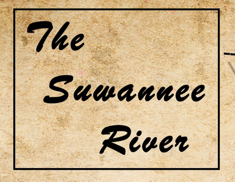 Map of the Suwannee River Florida - Etsy