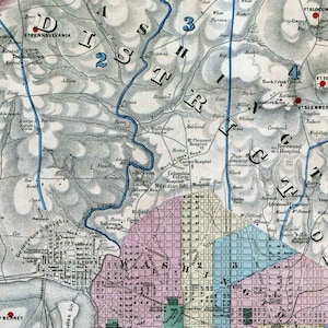 1862 Topo Map of District of Columbia Washington DC - Etsy