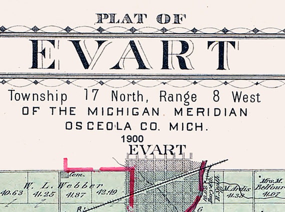 Mapa De Tierras Estatales De Evart Michigan