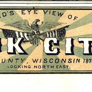 1870 Panoramic Map of Sauk City Sauk County Wisconsin - Etsy