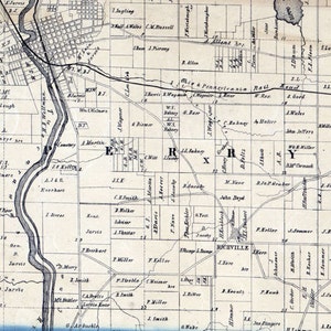 1850 Farm Line Map of Stark County Ohio Canton Massillon - Etsy