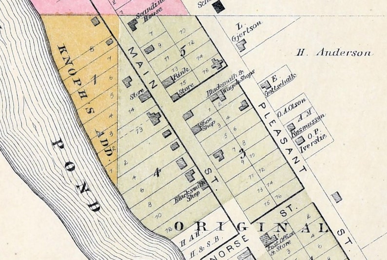 1889 Town Map of Scandinavia Waupaca County Wisconsin - Etsy
