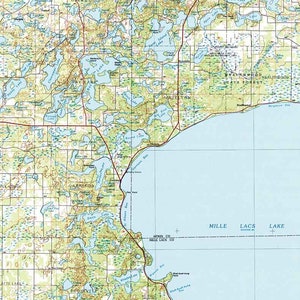 1895 Topo Map of Mille Lacs Lake MN Quadrangle - Etsy