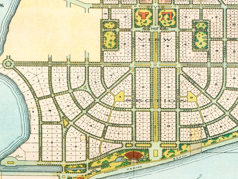 1926 Map of Venice Florida - Etsy