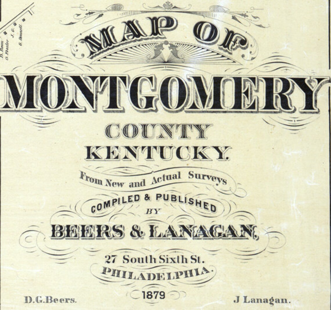 1879 Map of Montgomery County Kentucky Mount Sterling | Etsy