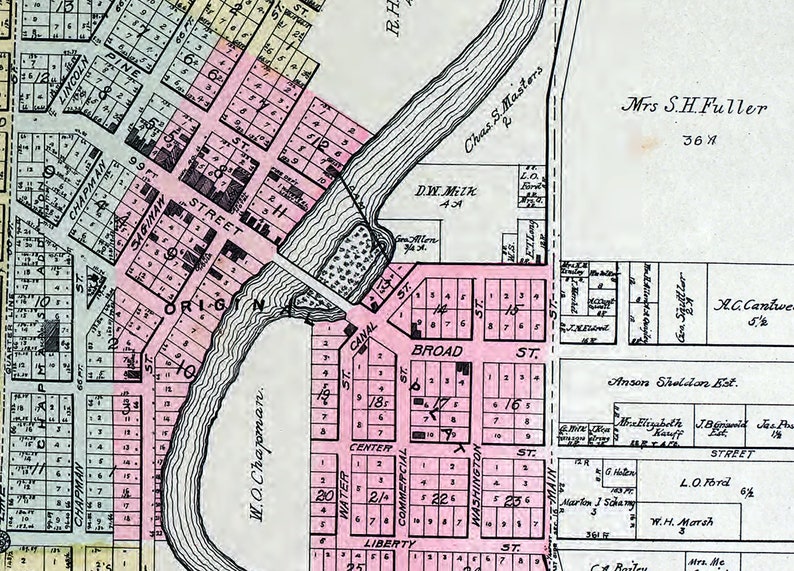 1896 Map of Chesaning Saginaw County Michigan - Etsy