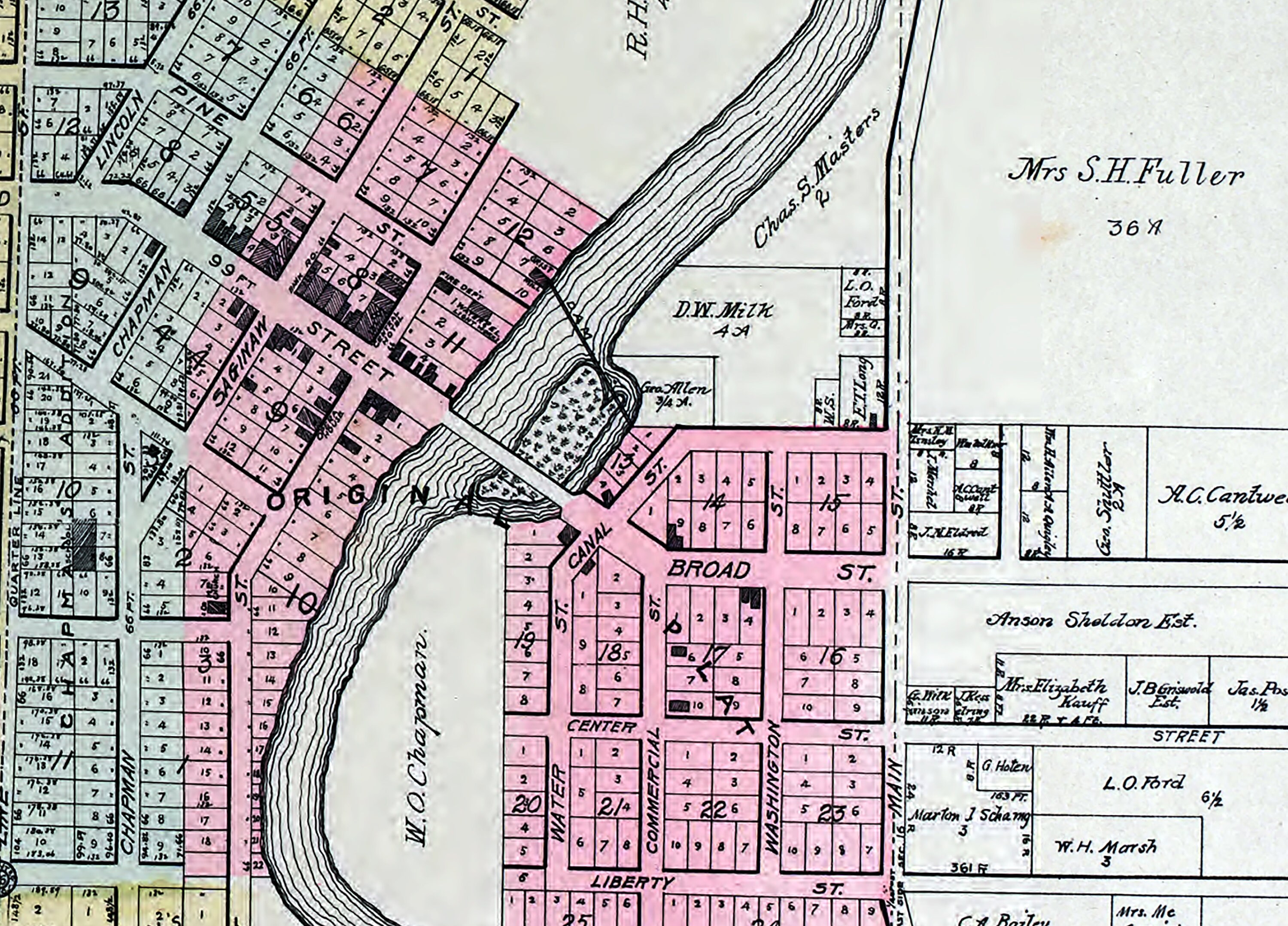 1896 Map of Chesaning Saginaw County Michigan - Etsy