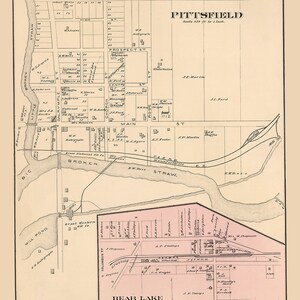 1878 Town Map of Pittsfield Warren County Pennsylvania - Etsy