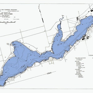 1941 Map of Lake Macatawa Ottawa County Michigan - Etsy