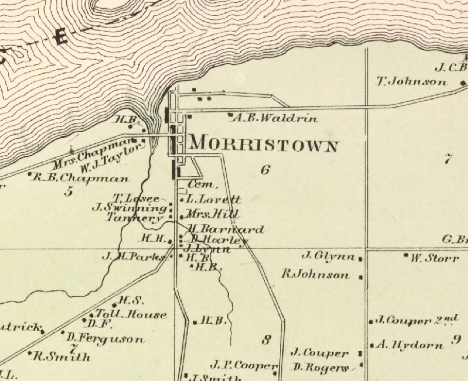 1865 Map of Morristown Township Saint Lawrence County New York - Etsy