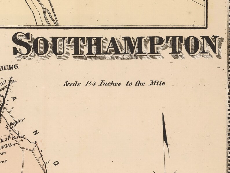 1868 Map of Southampton Township Franklin County Pennsylvania - Etsy