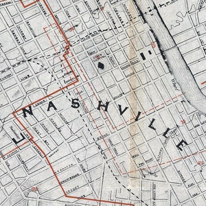 1879 Map of Nashville Tennessee and Vicinity - Etsy