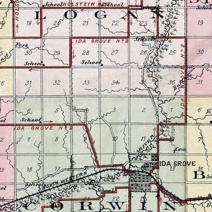 1906 Map of Ida County Iowa - Etsy