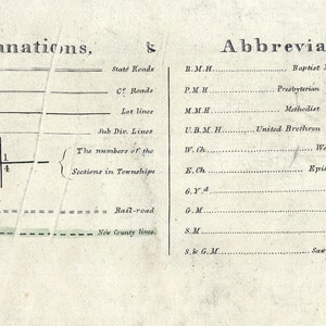 1849 Farm Line Map of Delaware County Ohio and Part of Marion and ...