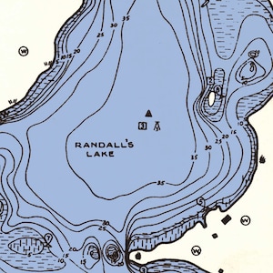 1938 Map of Randall North and Cemetery Lakes Branch County Michigan - Etsy