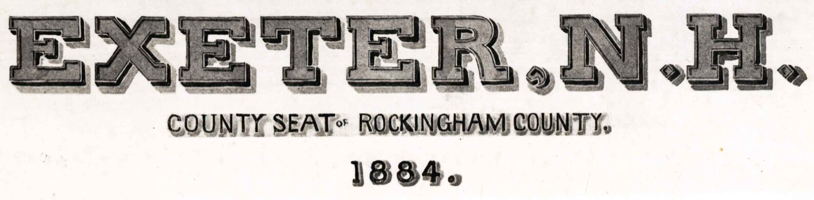 1884 Panoramic Map of Exeter New Hampshire Rockingham County - Etsy