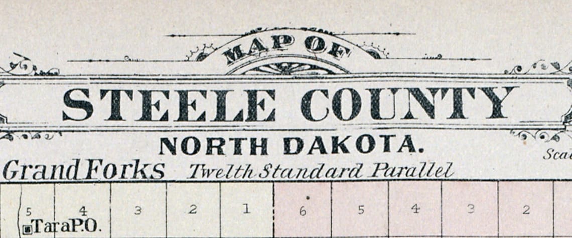 1892 Map of Steele County North Dakota - Etsy
