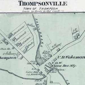 1875 Map of Thompson Township Sullivan County New York - Etsy