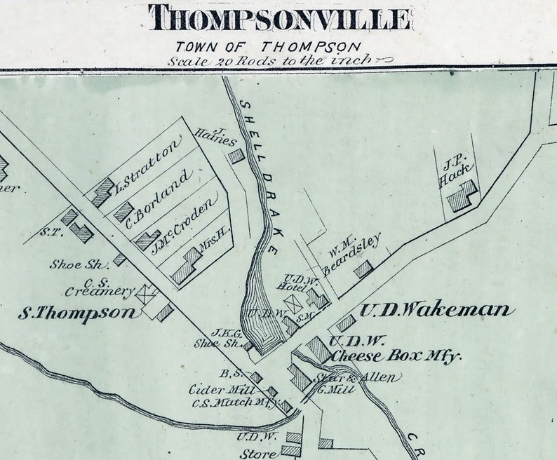 1875 Map of Thompson Township Sullivan County New York - Etsy
