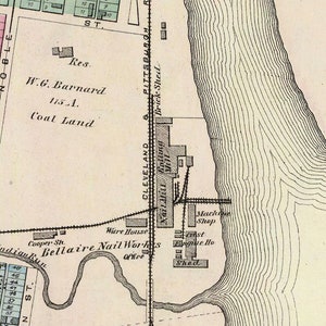 1877 Map of Bellaire Belmont County Ohio - Etsy