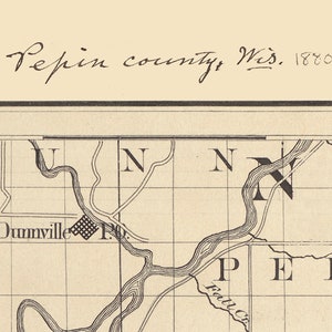 1880 Map of Pepin County Wisconsin - Etsy