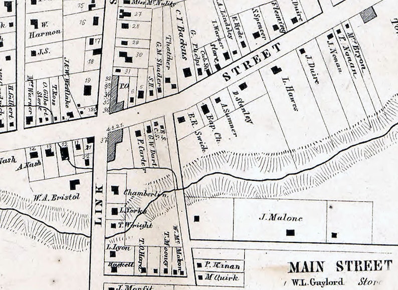 1858 Town Map of Lima Livingston County New York | Etsy