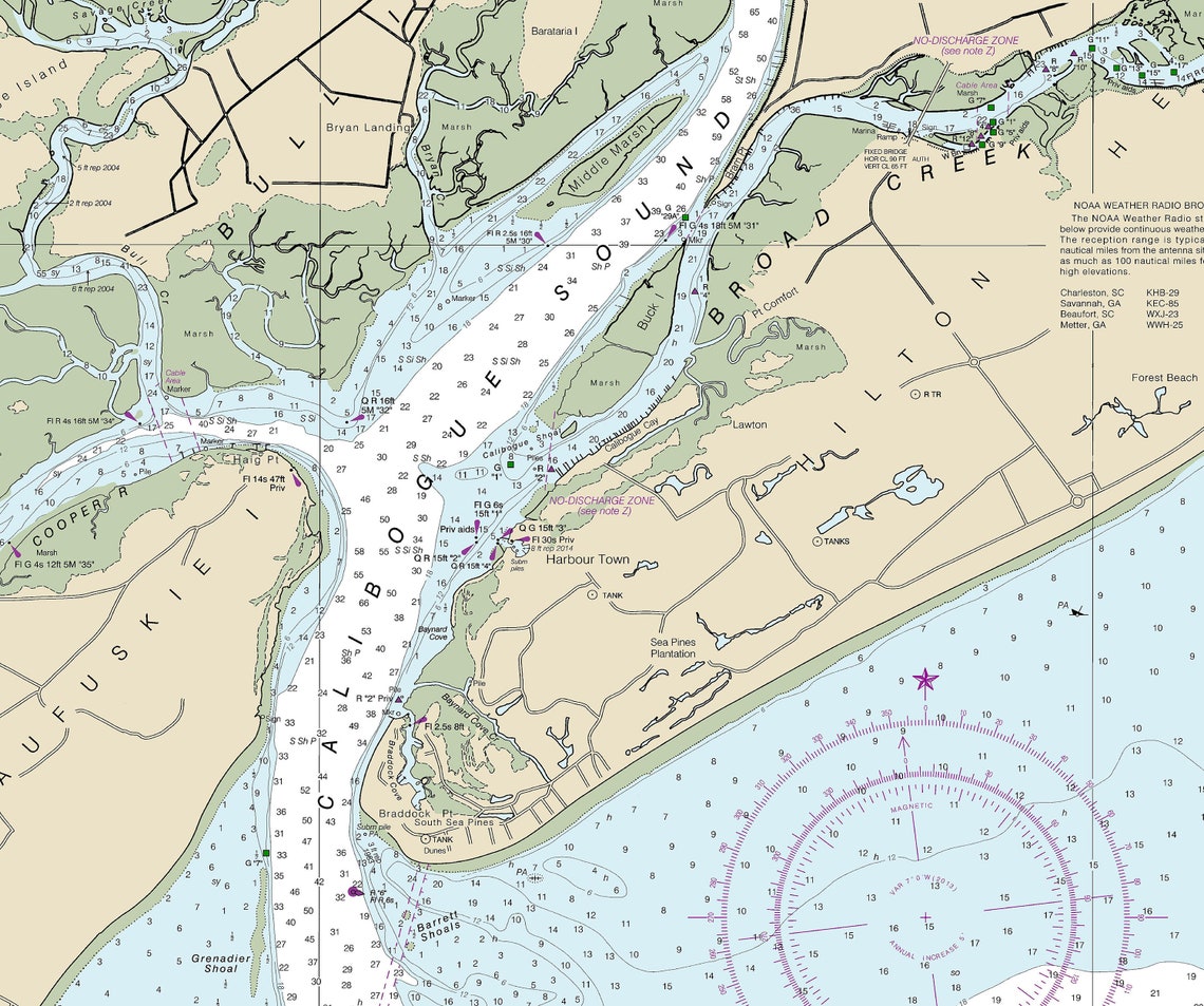 2023 Nautical Chart of Port Royal Sound and Inland Passages South ...