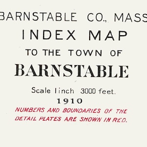 1910 Town Map of Barnstable Massachusetts - Etsy