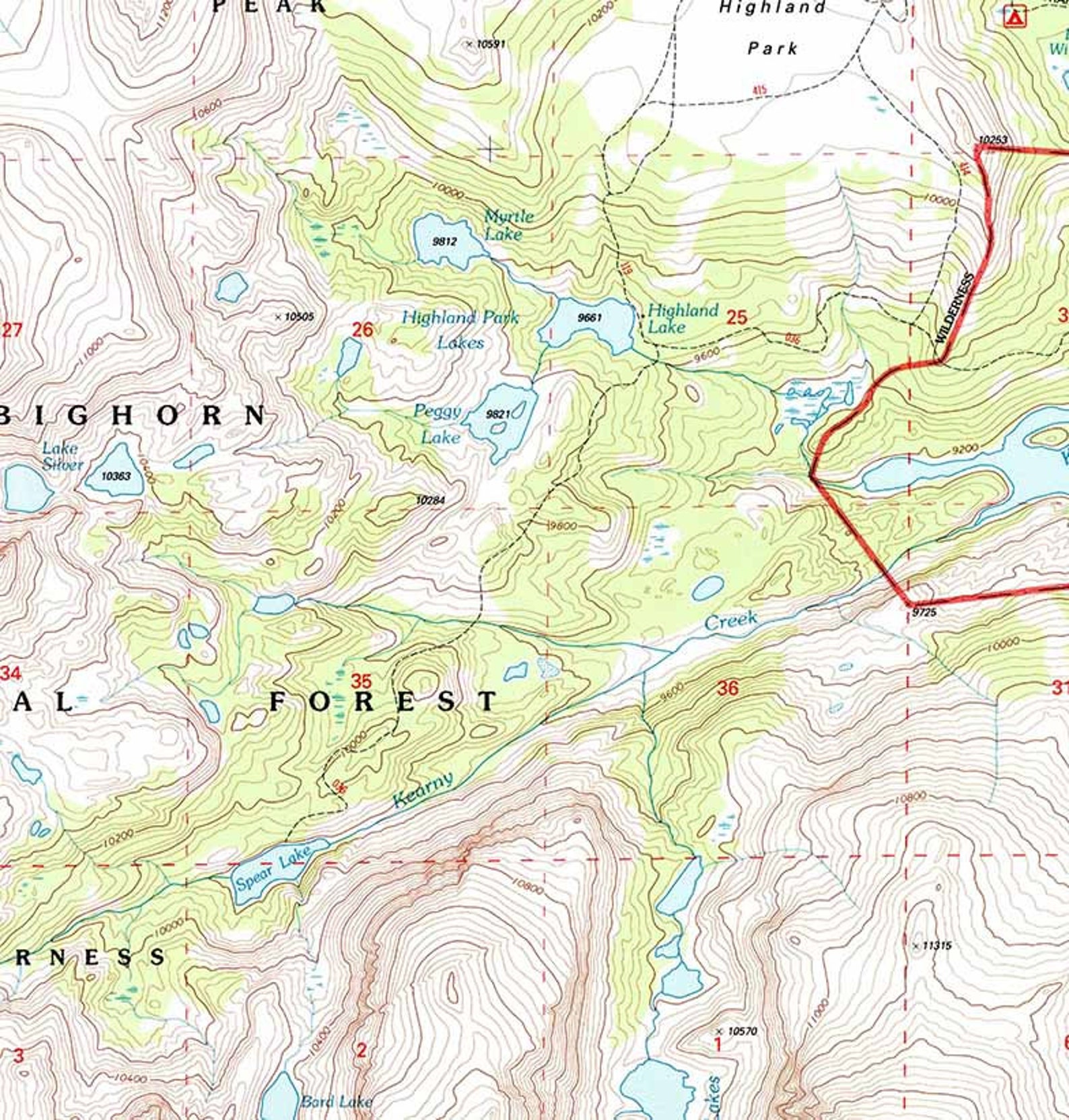 1993 Topo Map of Cloud Peak Wyoming WY Bighorn Forest - Etsy