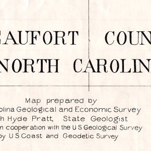 1908 Map of Beaufort County North Carolina - Etsy