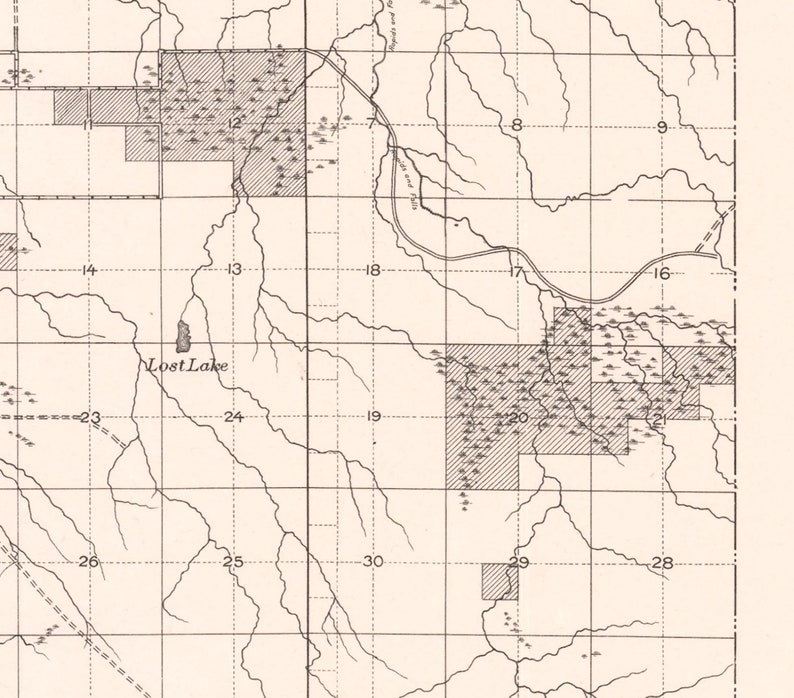 1912 Map of L'anse Indian Reservation Michigan - Etsy