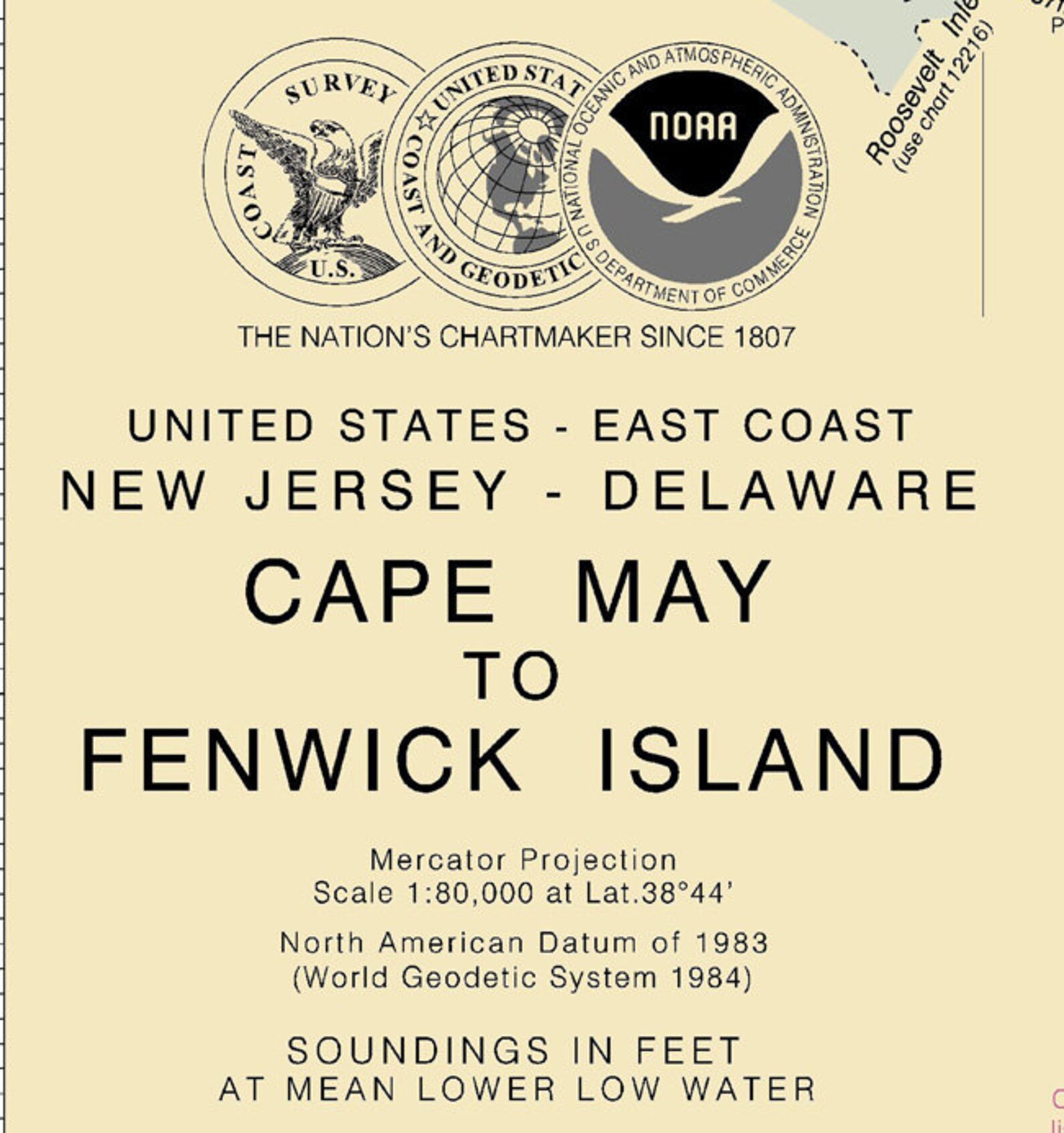 2010 Nautical Map of Cape May to Fenwick Island - Etsy