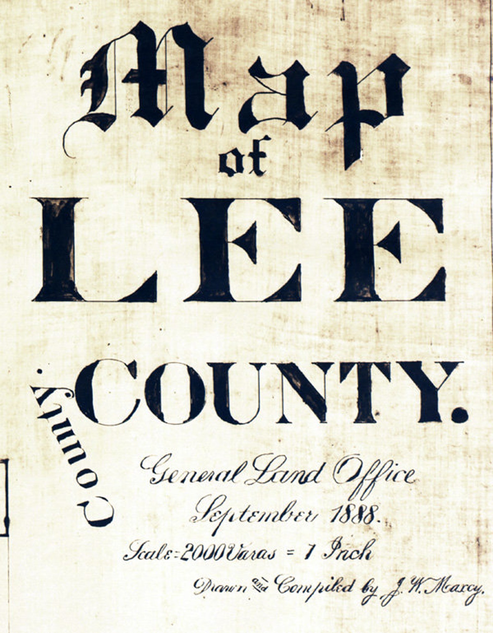 1888 Farm Line Map of Lee County Texas - Etsy