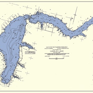 1942 Map of Hamlin Lake Mason County Michigan - Etsy