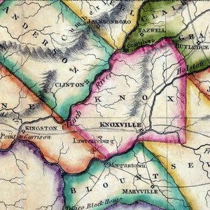 1818 Map of Tennessee - Etsy