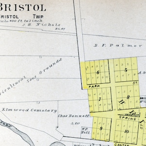 1903 Map of Yorkville and Bristol Kendall County Illinois - Etsy