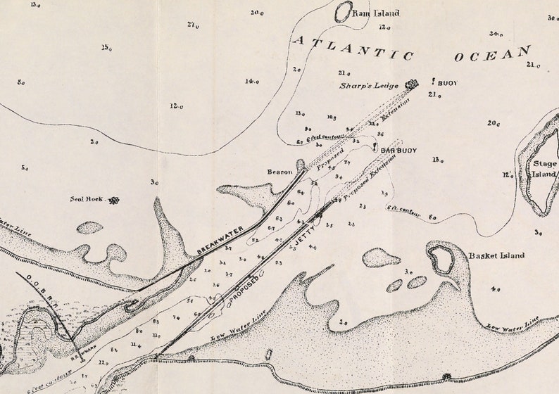 1887 Map of the Saco River Maine - Etsy